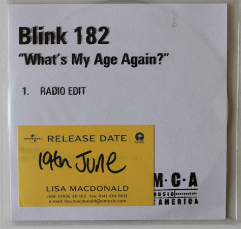 Blink What S My Age Again Cdr Discogs