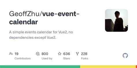 GitHub GeoffZhu Vue Event Calendar A Simple Events Calendar For Vue No Dependencies Except