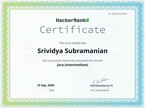 srividya subramanian on linkedin certification programming