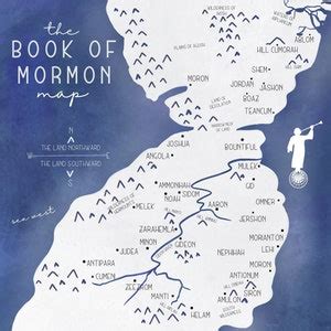 Digital Download The Book Of Mormon Map Blue Lds Primary Etsy