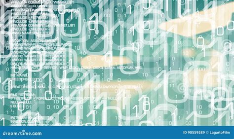 Trojan Virus And Binary Code Cyberwarfare Background Stock