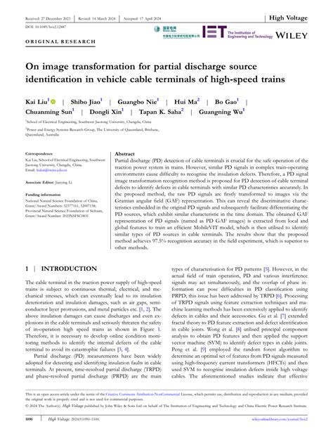 Pdf On Image Transformation For Partial Discharge Source