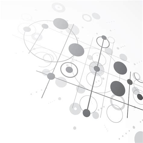 3d 벡터 Bauhaus 추상 단색 배경은 격자와 겹치는 단순한 기하학적 요소 원 및 선으로 만들어집니다 레트로 스타일