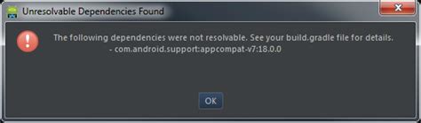 Android Unresolved Dependency Error When Creating A New Project Stack Overflow