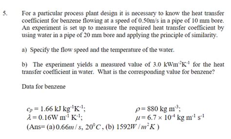 Solved For A Particular Process Plant Design It Is Necessary Chegg