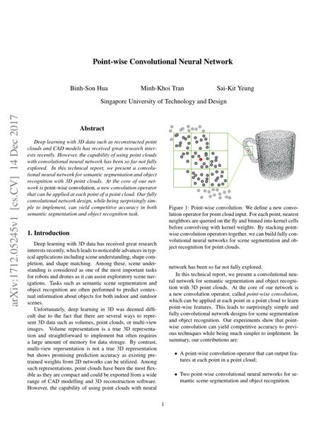 Pdf Point Wise Convolutional Neural Network