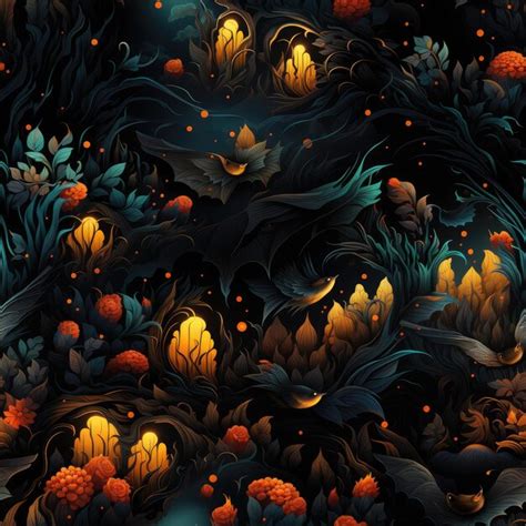 Premium Ai Image Halloween Seamless Creative Pattern Repeating Pattern