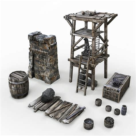 Premium Vector 2d Video Game Assets Mining Game Assets Old Coal Mine