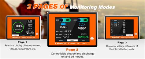 Temgot 12v 100ah Lithium Battery Touch Display And 5000 Cycles