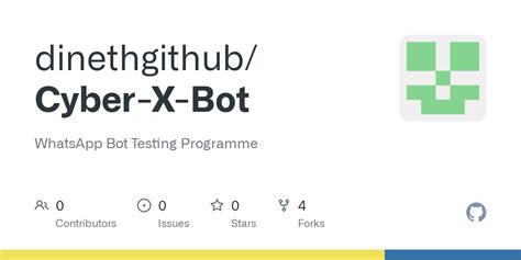 Github Dinethgithubcyber X Bot Whatsapp Bot Testing Programme
