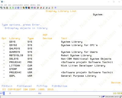 What Is The System Part Of IBM I Library List Nick Litten IBM I AS400 ISeries Software