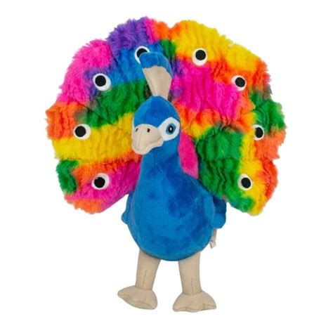 Peacock Plush Toy ~ Tall Tails Natural Dawg