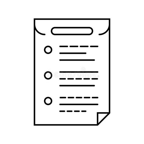 bullet points list line icon vector illustration stock illustration