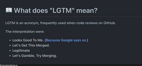 LGTM ProgrammerHumor Io