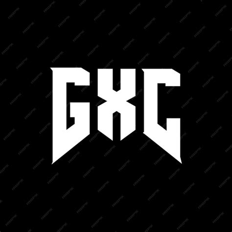 Premium Vector Gxc Letter Logo Design For Technology Company Gxc Logo Design Black And White