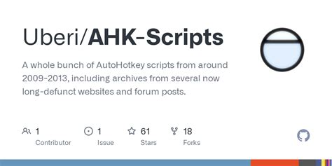 Github Uberiahk Scripts A Whole Bunch Of Autohotkey Scripts From