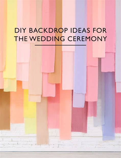 Diy I Do Ers You Could Totally Make These Wedding Backdrops Your