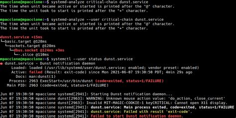 Fails To Start On System Start Exit Code Status Failure Issue Dunst Project Dunst
