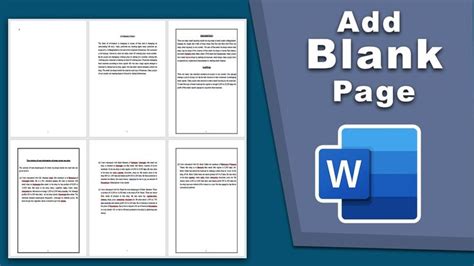 How To Add A Blank Page In Word At The Beginning Words Ads Blank Page