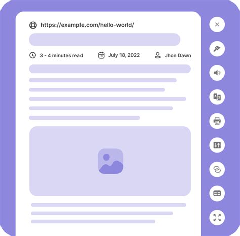 reader mode distraction free web content reader