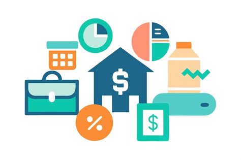 Debt Management Icons Loans Credit And Repayment Vector Set Premium