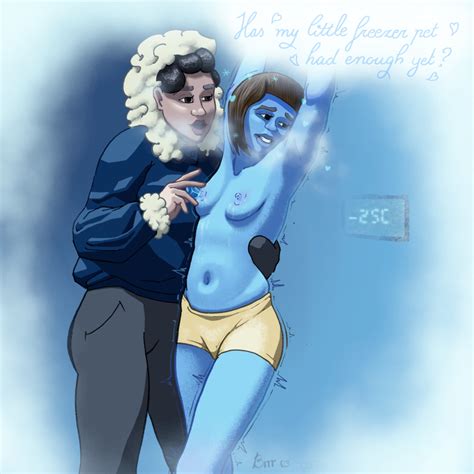 Rule 34 Blue Skin Breasts Chattering Teeth Clenched Teeth Cold Cold