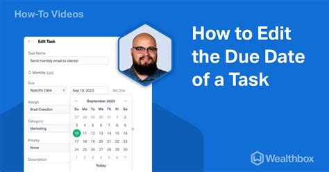 how to edit the due date of a task wealthbox crm