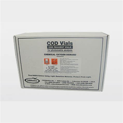 Chemetrics K 7355 Chemical Oxygen Demand Cod Test Vial Kits 0 150ppm