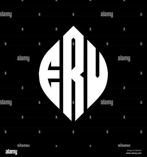 Erv Circle Letter Logo Design With Circle And Ellipse Shape Erv