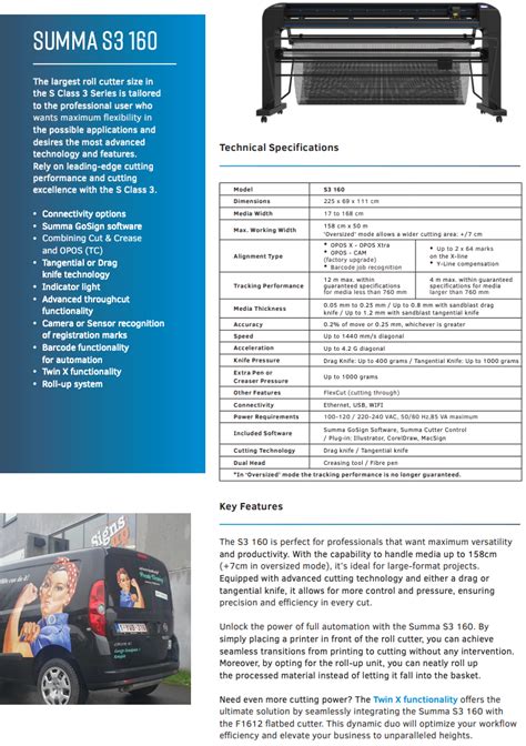Summa S Class 3 160t Series16m Tangential Cutter