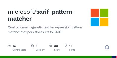 Sarif Pattern Matcherusinglibrarymd At Main · Microsoftsarif Pattern