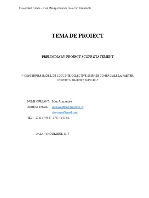 Tema Proiect Pdf