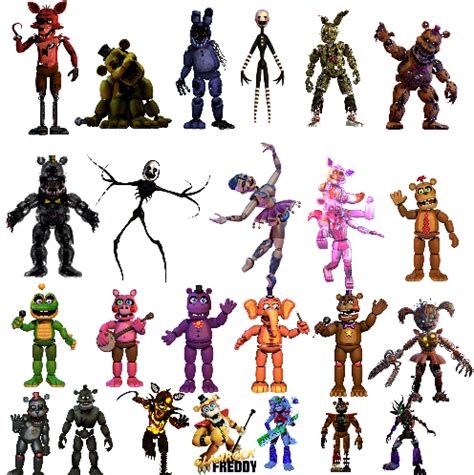 Five Nights At Freddys My Favourite Characters By Glamrocknightbear On