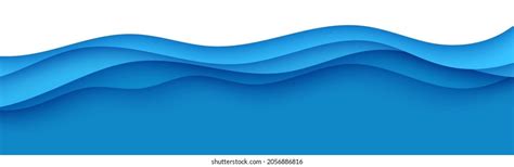 Wavy Border Paper Cut Style 3d Stock Vector Royalty Free 2056886816