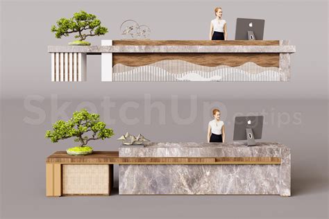 11918 Free Sketchup Reception Desk Model Download Sketchup Models For Free Download
