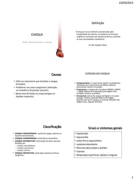 Aula Tipos De Choque E Cuidados De Enfermagempptx