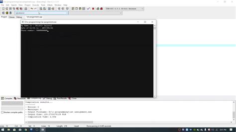 Write A C Program To Print Your Name Mobile No Date Of Birth 1st