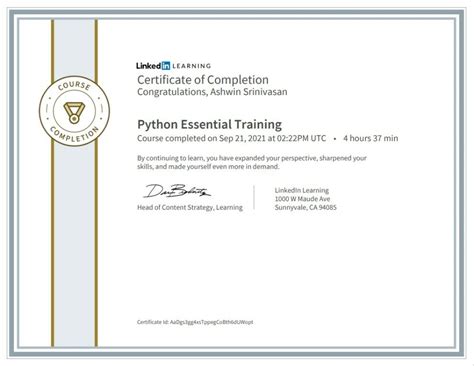 Python Linkedinlearning Ashwin Srinivasan