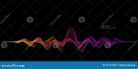 Vector Background With Color Abstract Wave Dots Stock Vector Illustration Of Motion Design