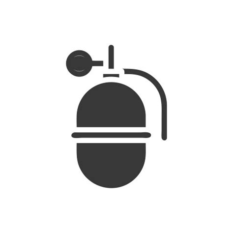 Grenade Icon Solid Grey Military Royalty Free Vector Image