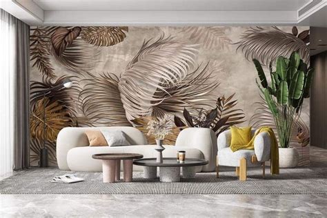Modern Tropical Wallpaper For Living Room Decor