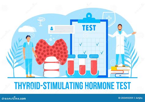 Thyroid Stimulating Hormone Test Concept Vector For Medical Website Hypothyroidism Concept