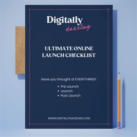 ultimate online launch checklist digitally dazzling®