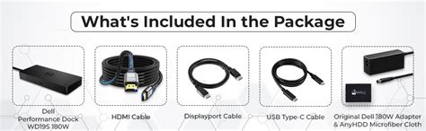Wd19s Docking Station 180w 130w Power Delivery Docking Station Dual Monitor