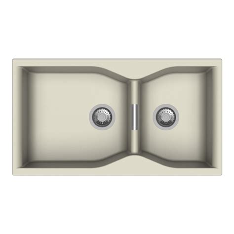 Carysil Double Bowl Quartz Sink Granite Finish
