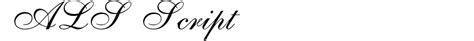 Als Script Font Download