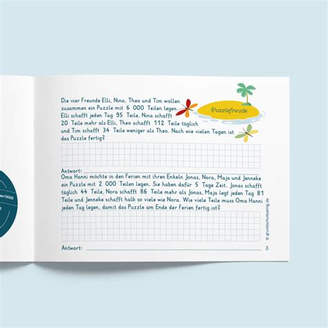 Lerninsel Sachaufgaben Zahlenraum 10 000 Mathe 4 Klasse