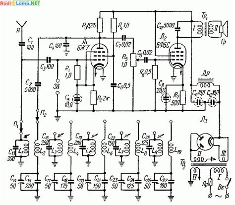 Приемник для местного приема радиостанций на лампах 6Ж7 и 6Ф6С