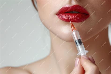 Premium Photo Closeup Photo Of A Cosmetic Procedure Injection On The
