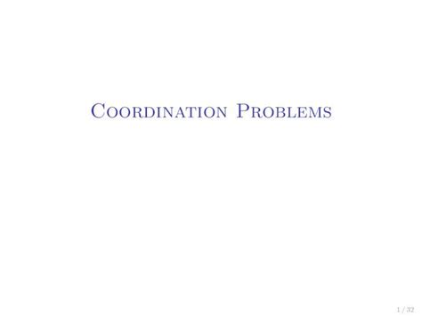 Pdf Coordination Problems
